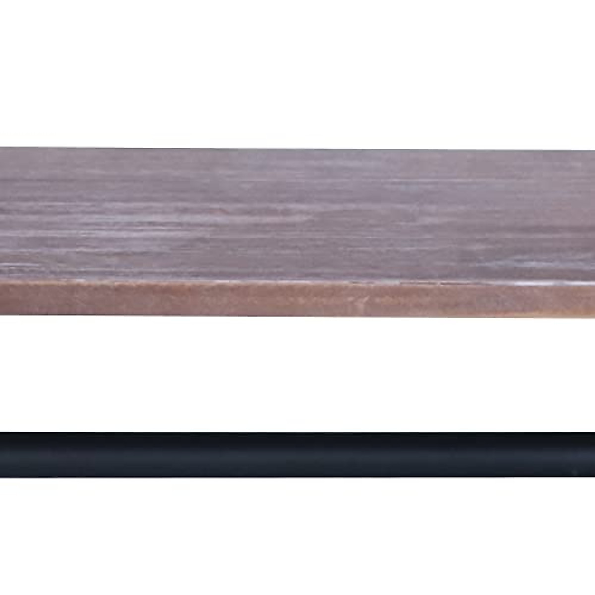 TFCFL 2 Tier Wall-Mounted Industrial Wood Shelving, Rustic Metal Floating Shelves Real Wood Book Shelves Wall Shelf Unit Bookshelf Hanging Wall Shelves for Farmhouse Kitchen Bar, 24x9.89x30.9inch