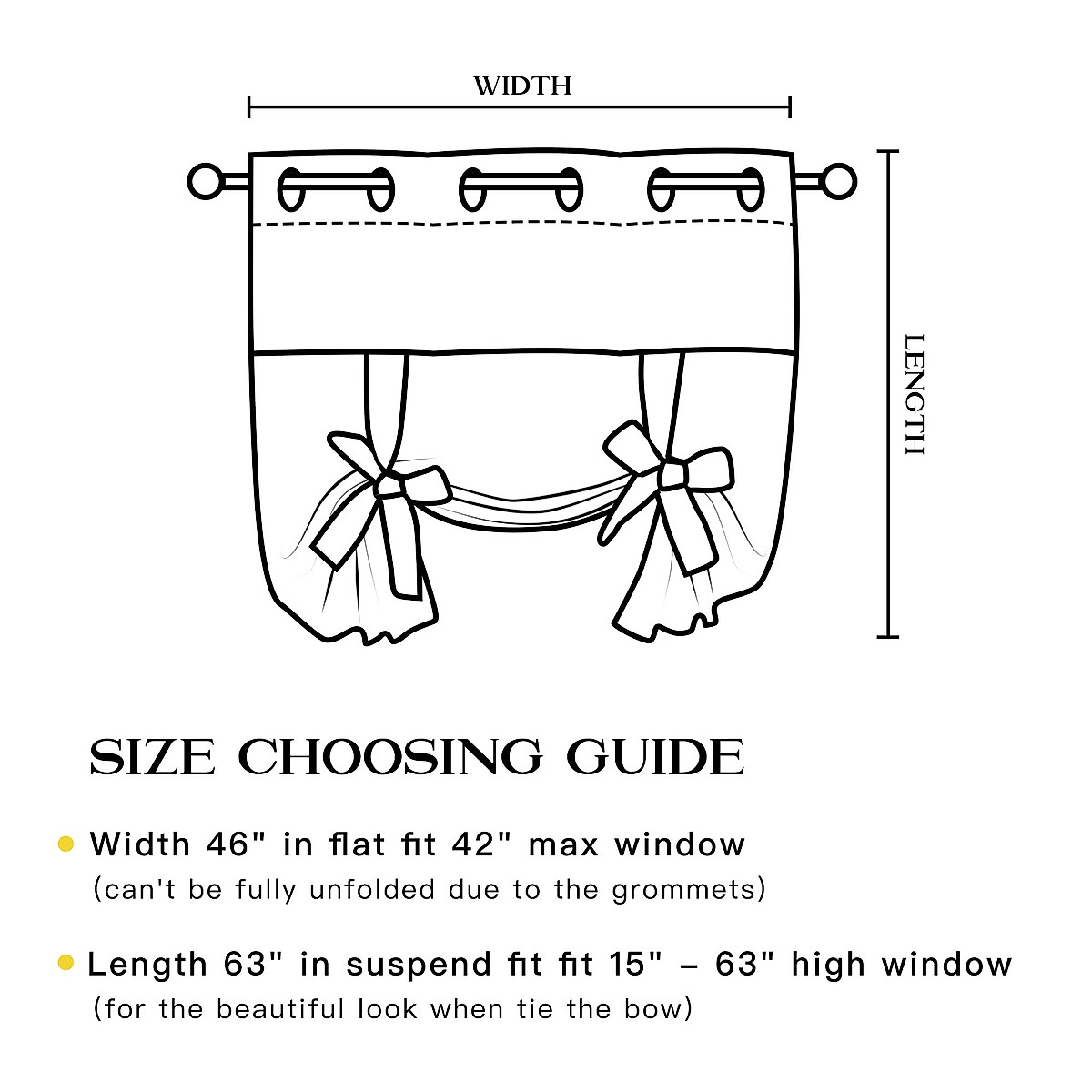 NICETOWN Roman Shade Valances for Windows - Tie Up Balloon Kitchen/Bathroom/Farmhouse Window Curtain Shade(Biscotti Beige, Grommet Top Panel, W46 x L63)
