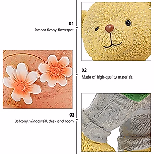 Happyyami 1pc Flowerpot Figurine vase Flower vase Planter pots for Indoor Plants Statue Planter Cute Succulent Pots Animal Flower Pot Plant Gift Plant Pot Goods Mini Office Resin Succulents