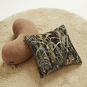 DEHIWI Camo Yellow & Green Throw Pillow Covers Super Soft Morden Decorative Pillows Case Invisible Zipper Cushion Cover for Sofa Couch Bedroom Living Room 18"X18"