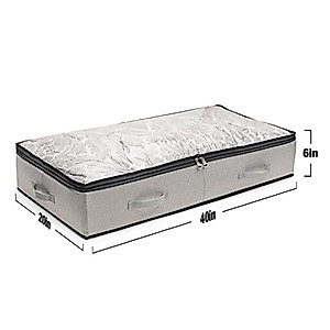 Extra Large Under Bed Storage With Hard Bottom, Hard Side Walls And Clear Top
