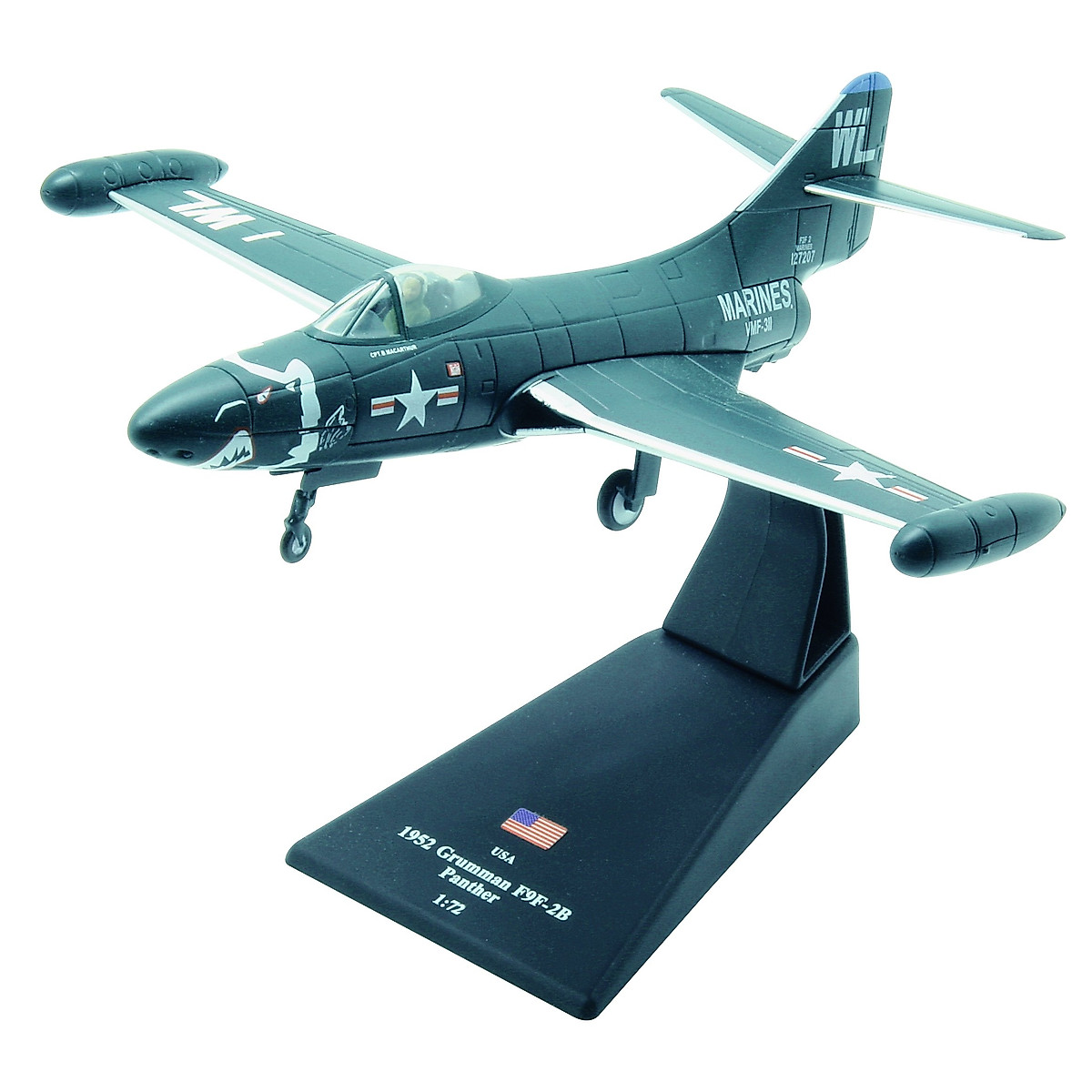 Grumman F9F-2B Panther diecast 1:72 model (Amercom SL-47)