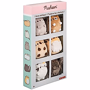 GUND Pusheen Comic Collector I Love Kitties Set of 6 Plush Stuffed Animal Cats, 2"