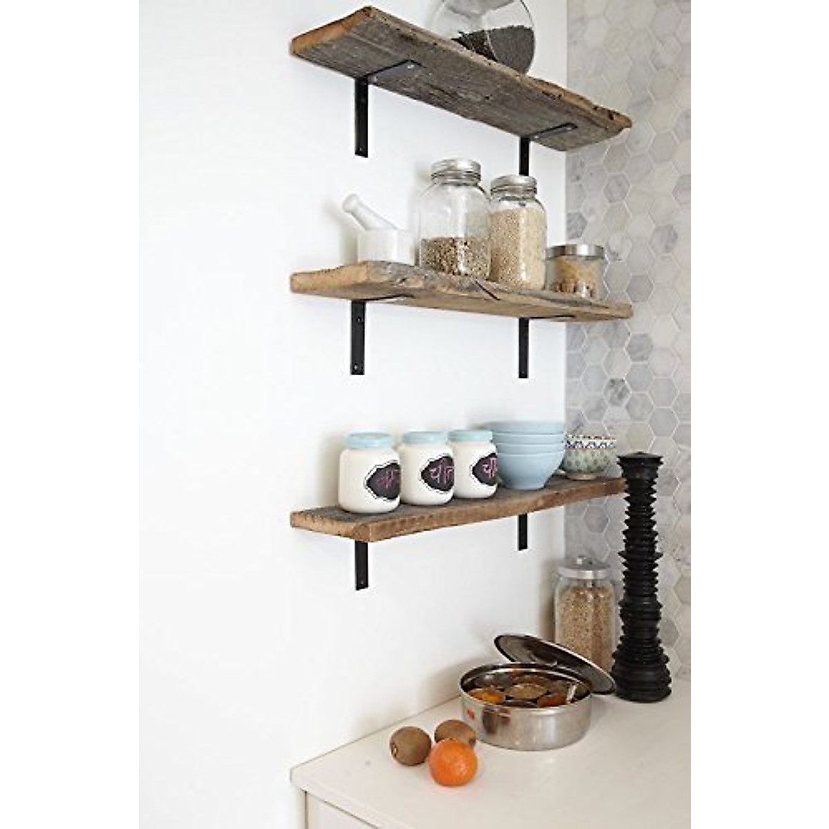 2 Pack - Angle Shelf Bracket, Iron Shelf Brackets, Metal Shelf Bracket, Industrial Shelf Bracket, Modern Shelf Bracket, Shelving