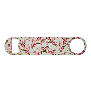 Vintage Flower Pattern Powder Coated Steel Bottle Opener