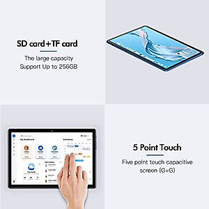 DUODUOGO Tablet 2 in 1, 10.1 inch Android Tablet, 8GB RAM +64GB ROM(1TB Expand), GMS Certificated Wi-Fi Tablets, Octa-Core Processor, Games, Bluetooth, 1920x1200 IPS HD Display, DGO-S9 (Blue)
