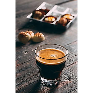 Necessia Heat-Treated Tempered Rim Cortado/Espresso/Gibraltar Glasses, Set of 2, 4.5 oz