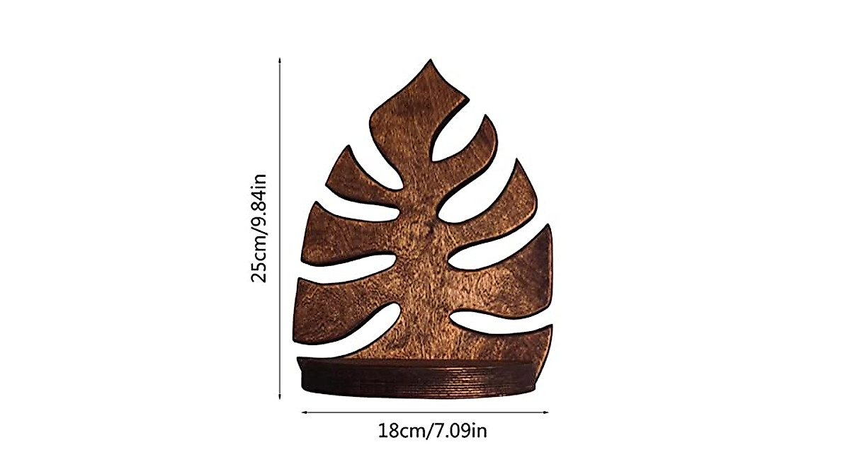 Elegant Leaf-Shaped Wooden Floating Shelves for Home Decor