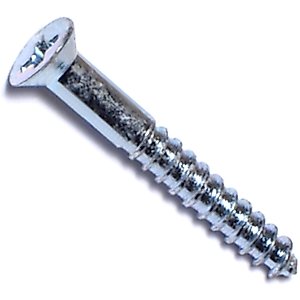 Hard-to-Find Fastener 014973291815 Phillips Flat Wood Screws, 4 x 7/8, Piece-80 , zinc