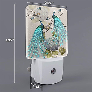 Majoug Fox Night Light Plug-in Led Nightlights Auto Dusk-to-Dawn Sensor Lamp for Bedroom Bathroom Kitchen Hallway Room Decorative for Kids Toddler