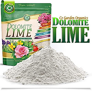 Organic Dolomite Lime - Made in USA Garden Soil Amendment Fertilizer for Plants. Calcium/Magnesium Additive. Safely Raise & Stabilize pH - Earthbox. 100% Water Soluble.
