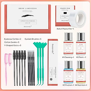 Eyebrow Lamination Kit - Buqikma Professional Brow Lift Kit Eyebrows Lift Styling Kit Suitable for DIY and Salon (with plastic film (new))