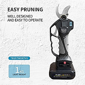 Munskine Professional Electric Pruning Shears - Cordless Trimmer with 25mm Cutting Diameter Heavy Duty- Electric Pruner with 2pcs Brushless Motor Rechargeable 2Ah & 4Ah Batteries