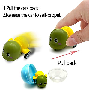 7 Oz Bath Bombs for Kids - with Surprise Toys Inside Pull-Back Car 6 Pack Natural Colorful Bath Bombs for Boys Girls with Animal Car Birthday Chirstmas Gift for Child