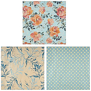 RUSPEPA Wrapping Paper Rolls with Tags, Jute String - 17 inches x 10 feet per Roll, Total of 3 Rolls, Spring