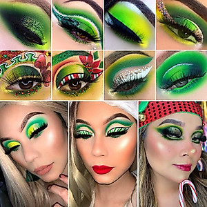 MAEPEOR Olive Green Eyeshadow Palette 9 Colors Stunning Matte Glitter Eyeshadow Palette Longlasting Waterproof Shimmer Eye Shadow for Girls and Women (Set 5, Olive Green)