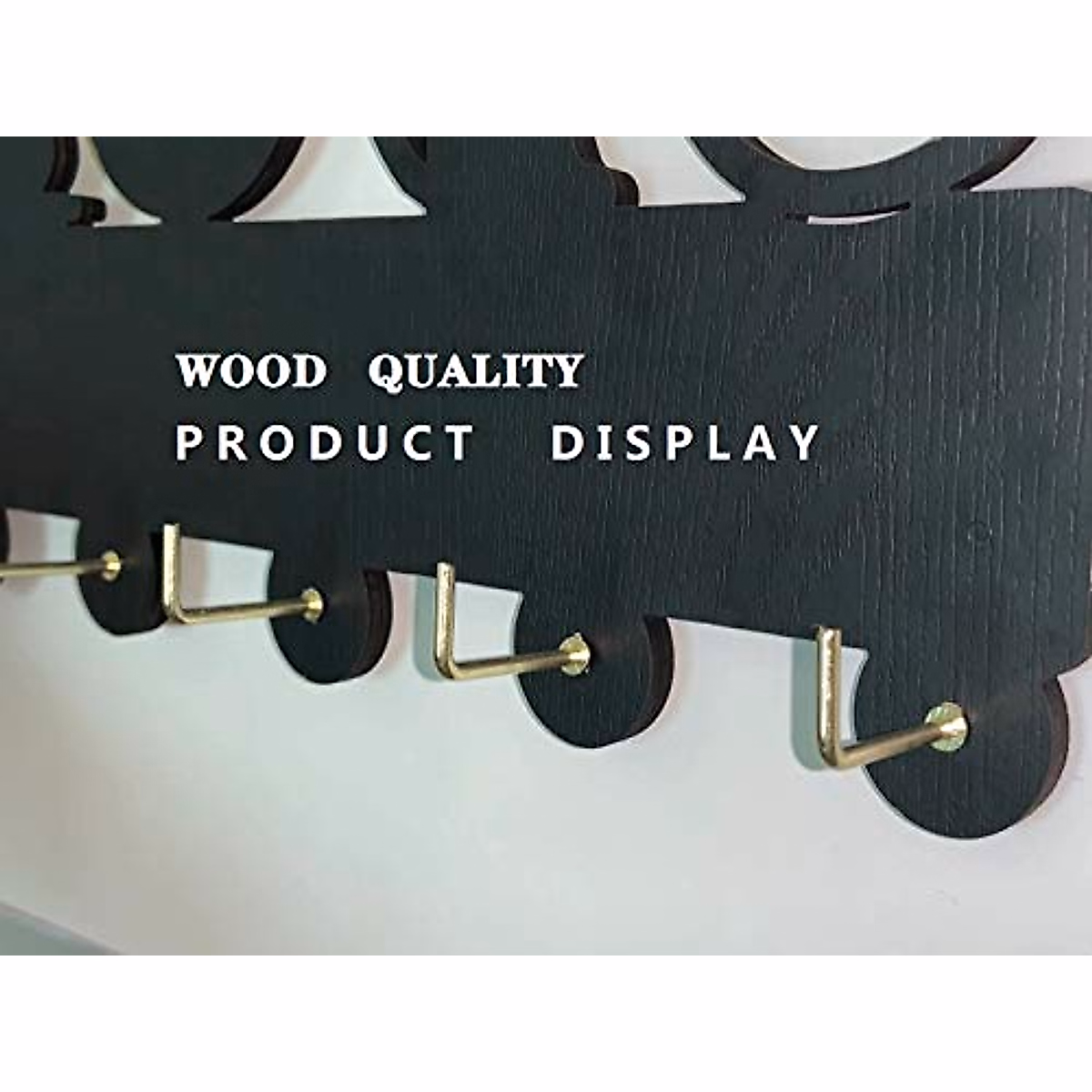 Zombies Attack Key Hook for Wall,Black Wooden Cat Key Holder with 5 Metal, Install by Strong Adhesive Sticker or Nail,Wall Décor for Entryway,Gift.(A1)