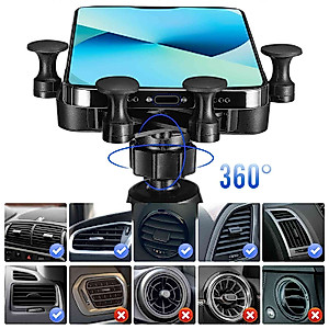 Phone for Car Phone Holder [Upgraded Design] Mini Phone Holder Car for iPhone/Smartphone Air Vent Clip Auto Lock Car Cell Phone Holder Cradle for Realme C15 Qualcomm Edition