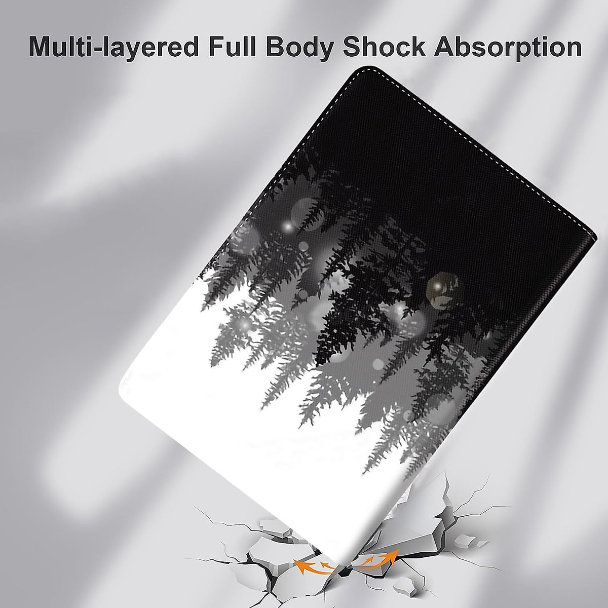 Case for Samsung Galaxy Tab A7 10.4 Case 2020，Slim Fit Foldable Standing Cover Case with Auto Sleep/Wake for Samsung Galaxy Tab A7 10.4 inch [SM-T500/T505/T507]，Misty Forest Pattern