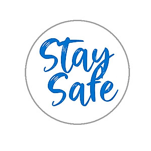 Keep in Touch Envelope Seals & Stickers- 1.2" Hello, Miss You, Stay Safe Stickers - 144 Stickers (Variety)