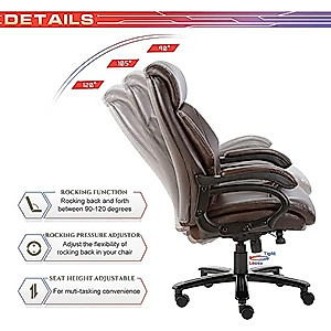 COLAMY High Back Big & Tall Office Chair 400lb Large Executive Desk Computer Swivel Chair for Heavy People