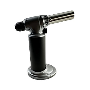 Space King Tall Wind-Proof Torch Lighter - Adjustable Flame - Child-Lock - Perfect for Camping, Kitchen, Backyard, Travel, Beach, BBQ, Mountain, Outdoors, Travel, Garage, and More. (Gray)