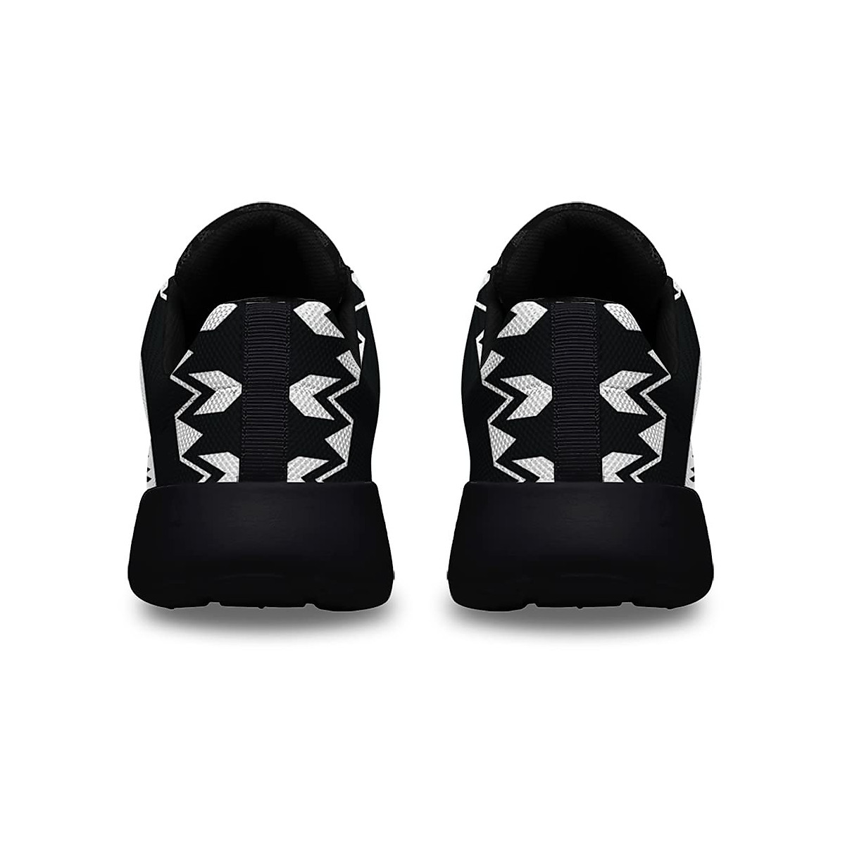 Native Indian Themed Shoes Women Men Running Sneakers Lightweight Sports Walking Tennis Golf Shoes Black Size 4