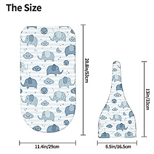 Elephant Baby Stuff Newborn Swaddle Blanket with Beanie Set, Soft Stretchy Baby Receiving Blanket Infant Swaddle Sack for Baby Boy and Girl Gifts