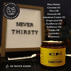 4ORCE OF NATURE 4C LOVE Dry Hair Moisturizer for Black Women | Shea Butter Leave-in Conditioner | Natural, Low Porosity, African American and Afro-Textured Hair