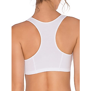 Fruit of the Loom womens Built Up Tank Style Sports Bra, Blue Gem With Black/White/Black Hue - 3 Pack, 36