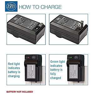 BM EN-EL19 Battery Charger (MH-66 replacement) for Nikon Coolpix A300, W100, W150, S3100, S3200, S3300, S3500, S3600, S3700, S4100, S4200, S4300, S5200, S5300, S6400, S6500, S6800, S6900, S7000 Camera