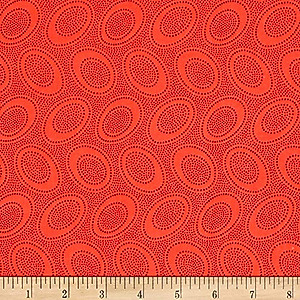 Kaffe Fassett Collective Aboriginal Dot Orange, Fabric by the Yard