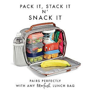 Fit & Fresh Stak Pak Set, 6 Piece, Plastic, New Multicolored