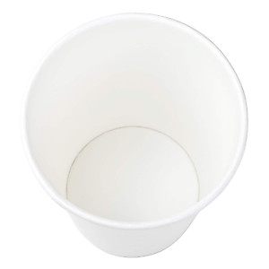 Karat 12oz Premium White Paper Hot Coffee Cups Diameter 3.54", Disposable, Leak-Resistant Double Poly-Lined, Ideal for Restaurants - Pack of 1000