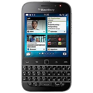 Blackberry Classic Q20 SQC100-1 - QWERTZ Keypad - Factory Unlocked, International Version - Dark Black