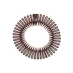 YALLNASL Girls Flexible Plastic Circle Zig Zag Hair Bands for Women's Hair No Slip Spiral Headband Stretch Hair Combs Headband 6 Pieces 3 Colors