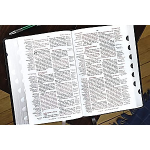 NIV, Thompson Chain-Reference Bible, Large Print, European Bonded Leather, Black, Thumb Indexed, Red Letter, Comfort Print