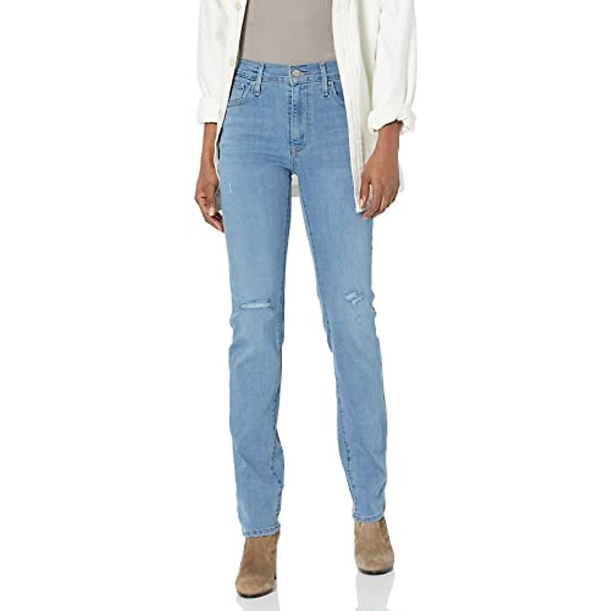 Levi's Women's 724 High Rise Straight Jeans, Slate Fixer, 27 Short