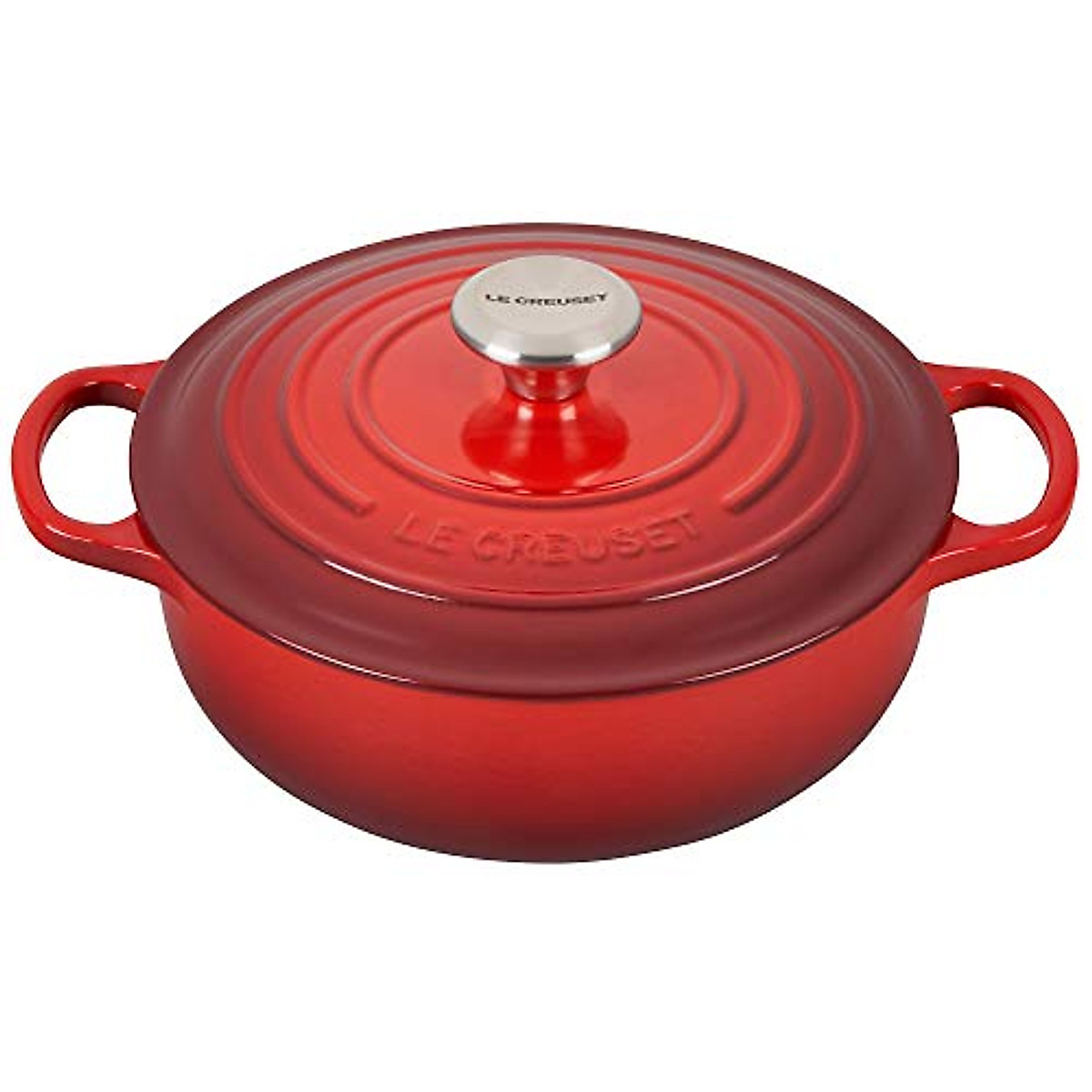 Le Creuset Enameled Cast Iron Signature Sauteuse Oven, 3.5 qt, Cerise