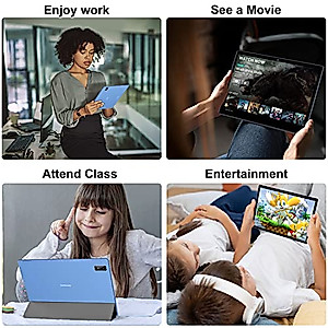 DUODUOGO Android 11.0 Tablet 10 Inch, Tablets with 4GB+64GB ROM 256 Expandable,1920 x 1200 HD IPS, Dual Camera, Bluetooth,FM, WiFi Only Tablet, DGO-S9 (Blue)