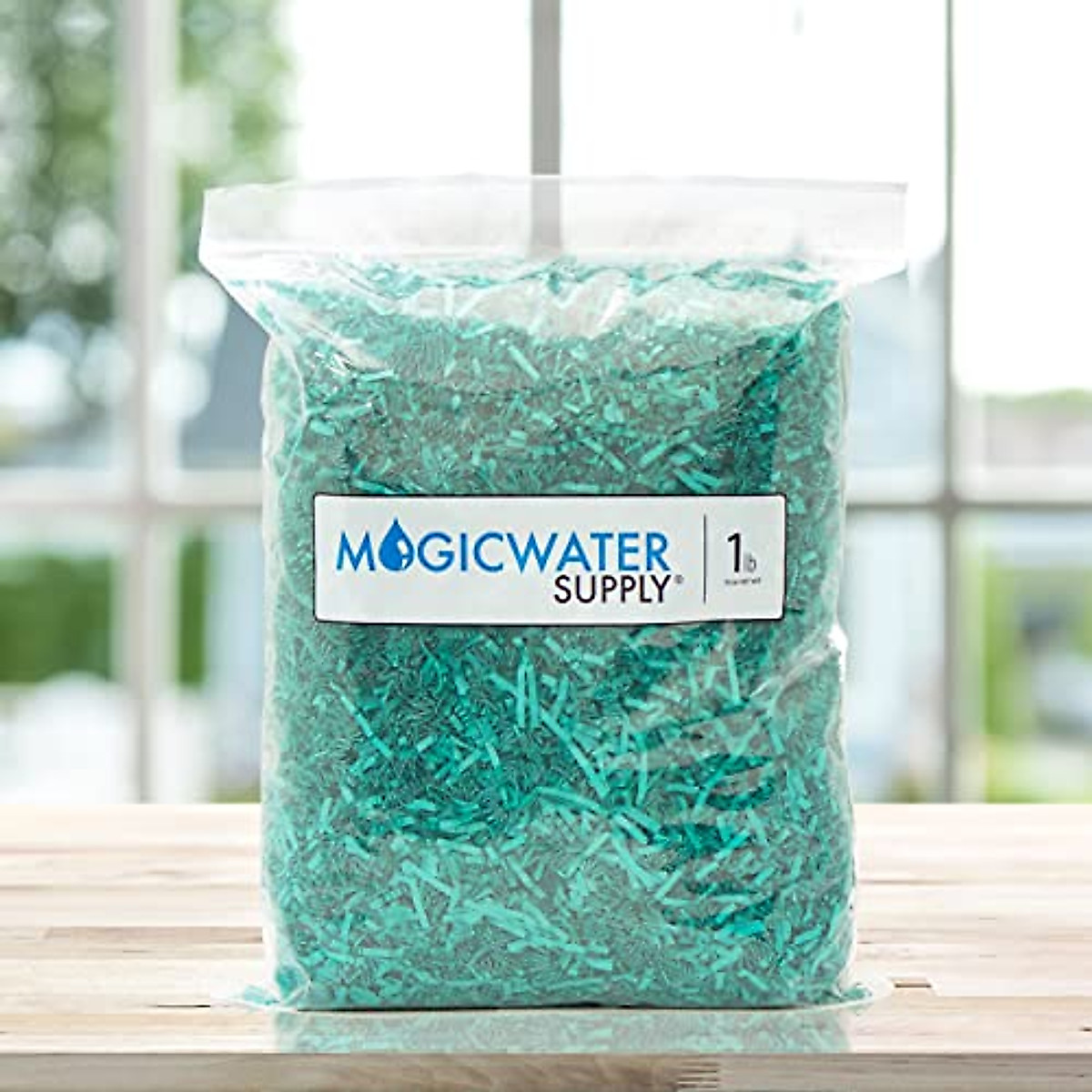 MagicWater Supply Crinkle Cut Paper Shred Filler (1 LB) for Gift Wrapping & Basket Filling - Teal