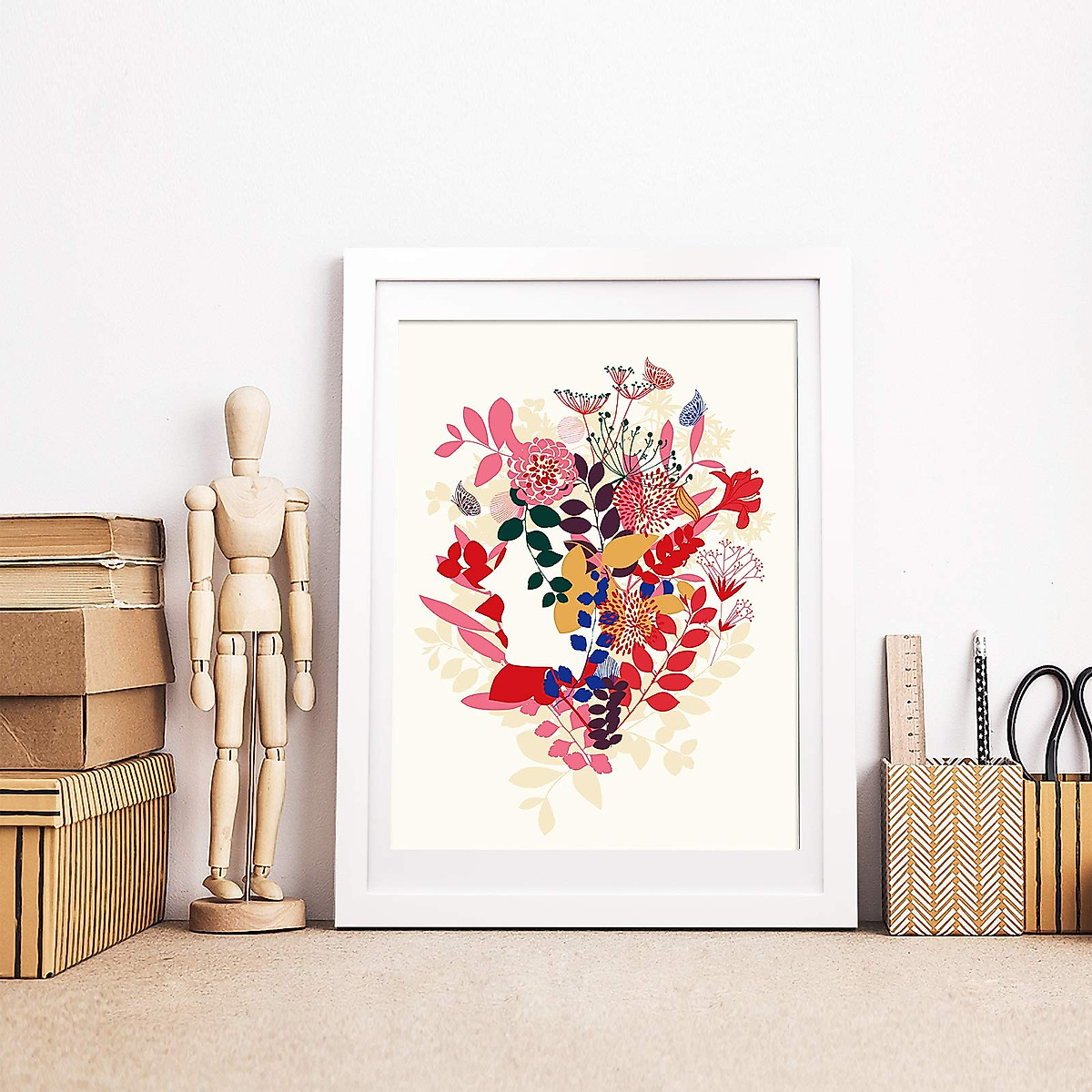 Egofine 12x16 Picture Frame White Covered by Plexiglass Made of Solid Wood, Display Pictures 9x12 and 11x14 with Mat or 12x16 Without Mat for Table Top and Wall Mounting