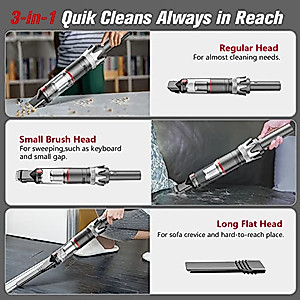 BSRCO Handheld Vacuum Cordless, Portable Car Vacuum, 3-in-1 Rechargeable Mini Wireless Cleaner with 2-Speed for Home, Pet Hair, Car