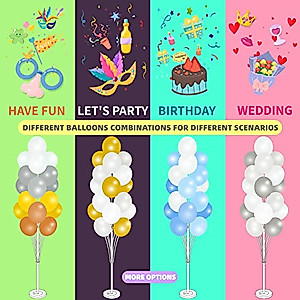 Balloon Column Stand Kit Set of 2 - Balloon Tower with Stand, Base, and Pole,Backdrop Decoration for Wedding, Baby Shower, Birthday Party, or Bachelorette Parties (No balloon)
