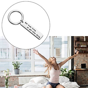 Get Busy Living or Get Busy Dying Keychain Funny Motivational Gift for Daughter Son (keychain S)