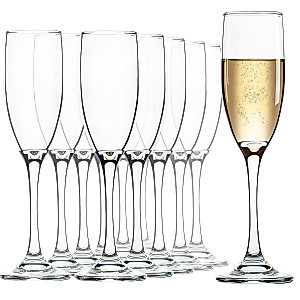 UMEIED Champagne Flutes Set of 12, 6 Oz Premium Champagne Glasses for Parties, Weddings, Classic Sparkling Wine Glass, Crystal Clear