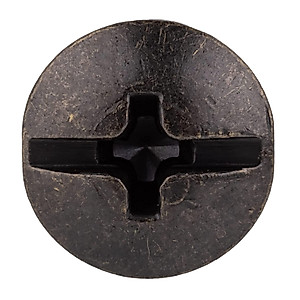 #8-32 X 1-1/4" Antique Brass Truss Head Machine Screws | Pack of 20 | Cabinet Door Knob, Dresser Drawer Pull Mounting Screws | MS5-SAB