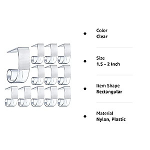 Boao 25 Pieces Table Skirting Clips SMC Model Plastic Tablecloth Clips for Table 1.5-2 Inch with Hook and Loop for Meeting Party Indoor Outdoor Events