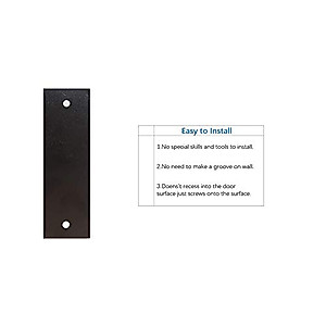 Fpz-bd Running Black 6 inch Sliding Barn Door Finger Pull Set | Heavy Duty Modern Simple Invisible Handle| with Flat Bottom Easy to Install