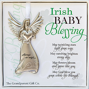The Grandparent Gift Irish Baby Blessing Angel - Irish Baby Gift for Baby Girl or Boy